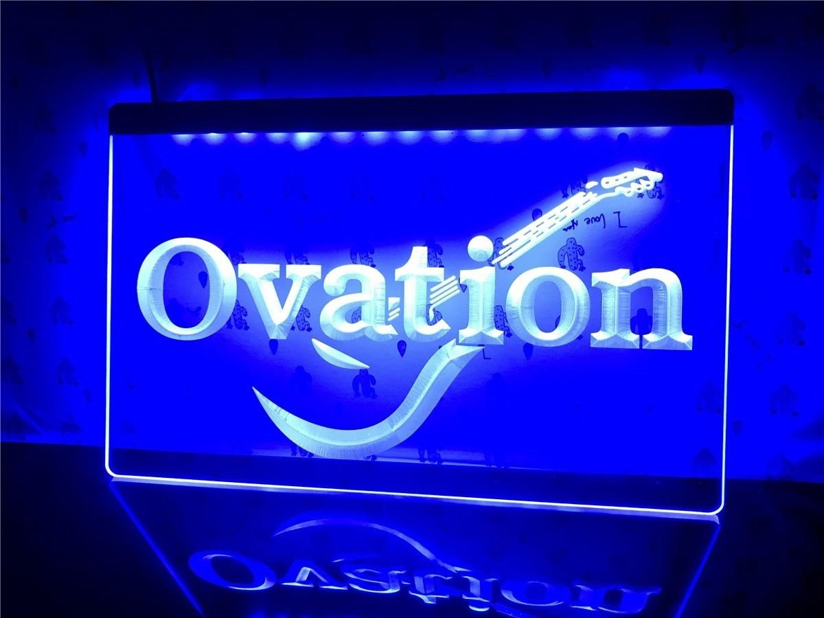 Ovation Guitars Acoustic Music club cafe 3D led Neon Light Sign decor ...