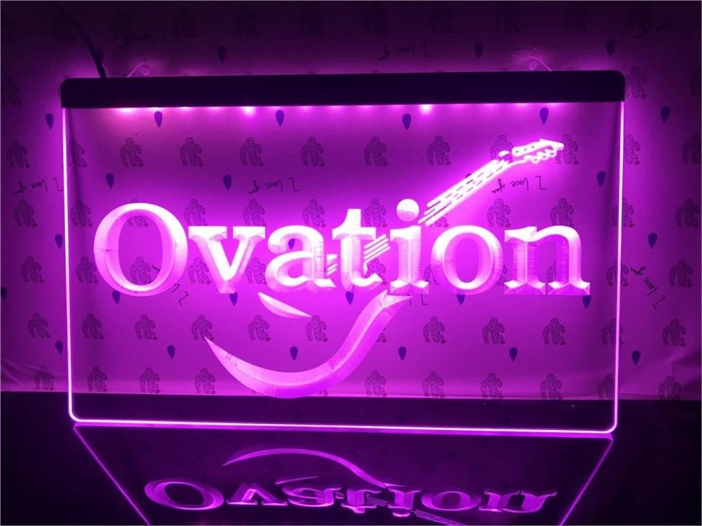 Ovation Guitars Acoustic Music club cafe 3D led Neon Light Sign decor ...