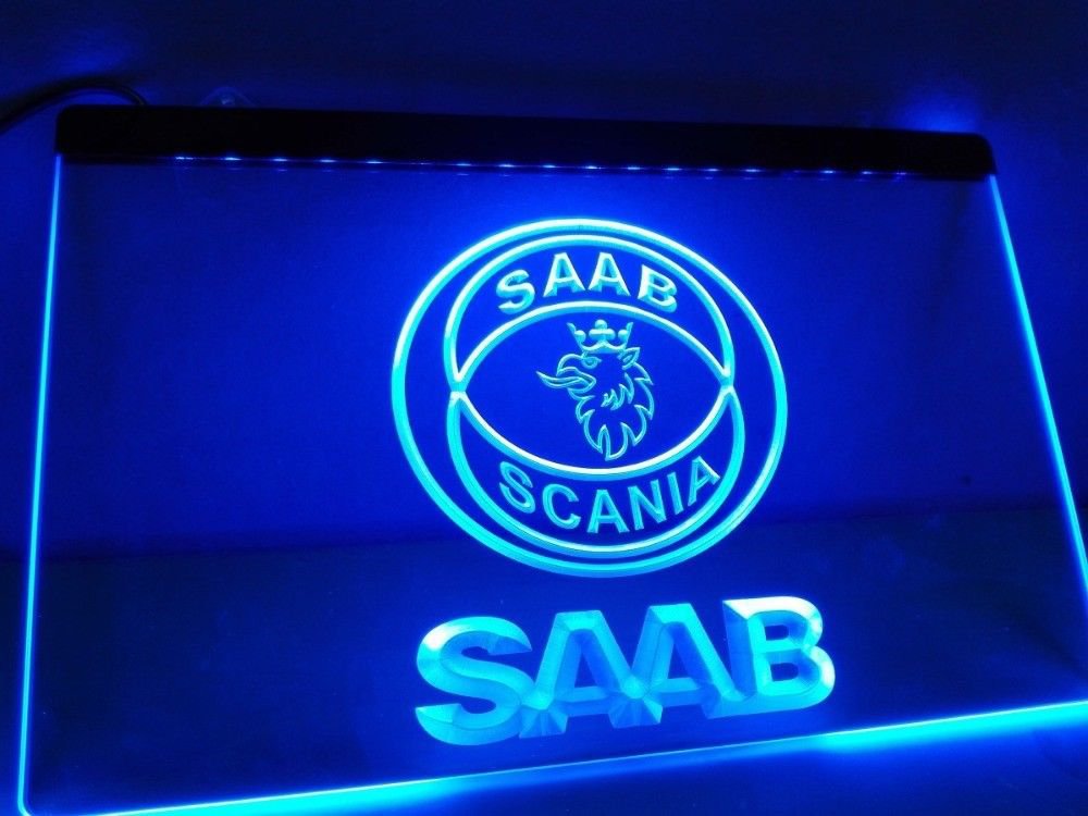 SAAB-car logo 3D LED Neon Sign Light Bar Pub Club display decor home ...