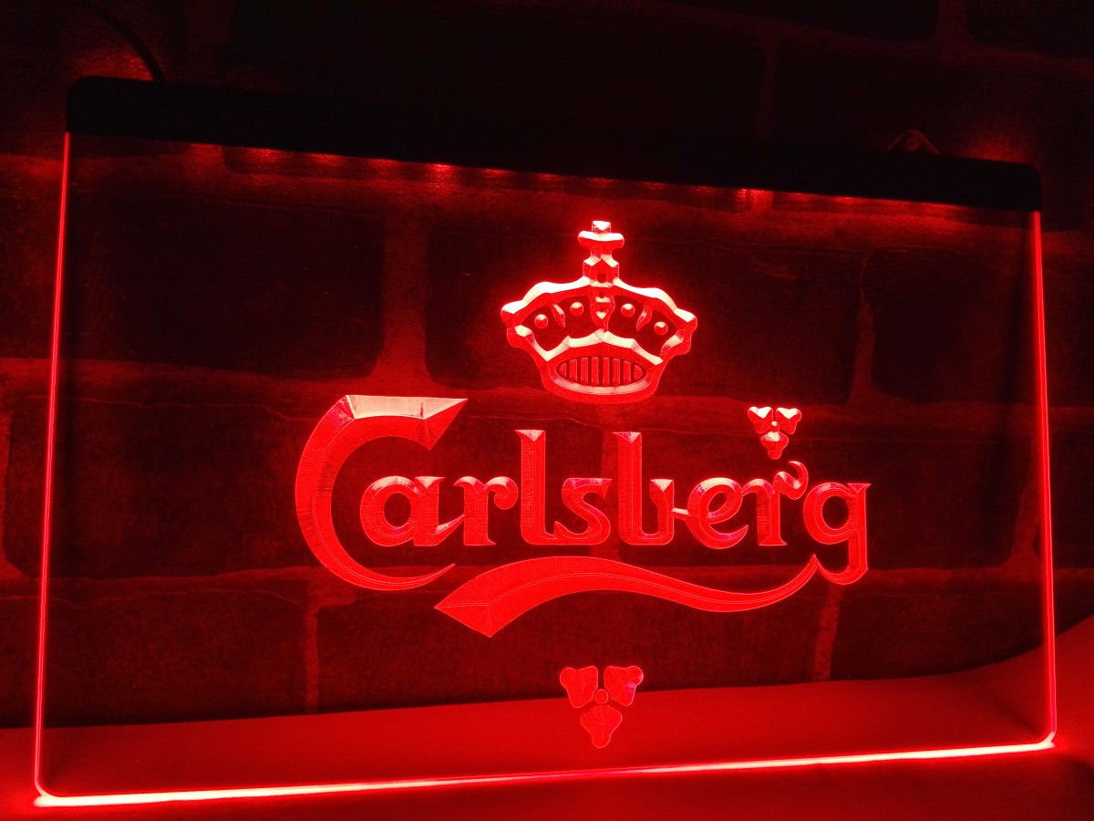 Carlsberg Beer Bar 3D LED Neon Sign Light Bar Pub Club Luminous Display ...