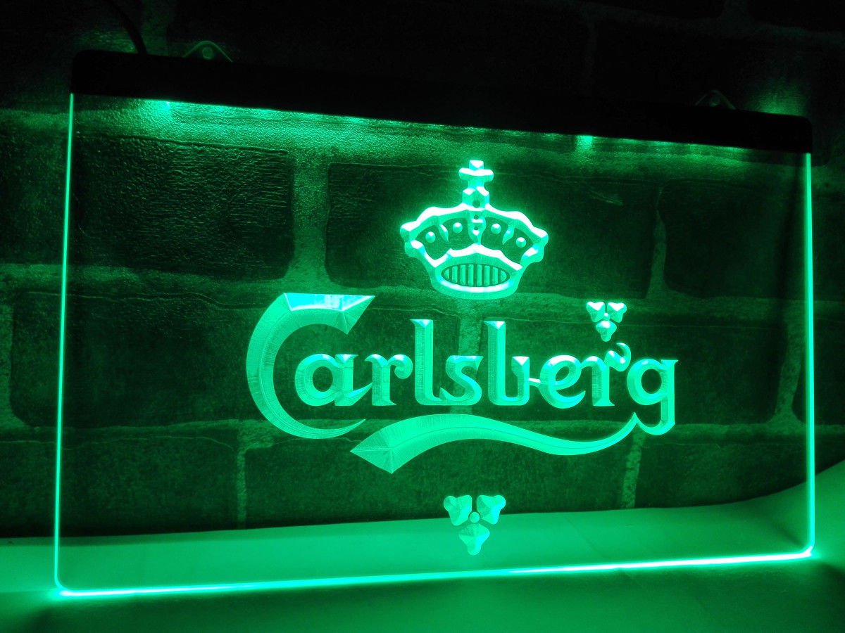 Carlsberg Beer Bar 3D LED Neon Sign Light Bar Pub Club Luminous Display ...