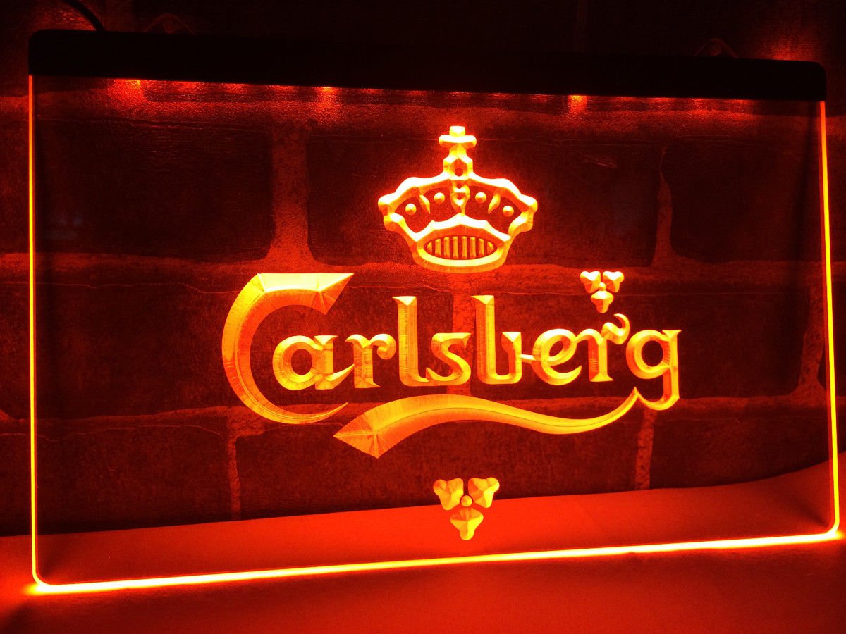 Carlsberg Beer Bar 3D LED Neon Sign Light Bar Pub Club Luminous Display ...