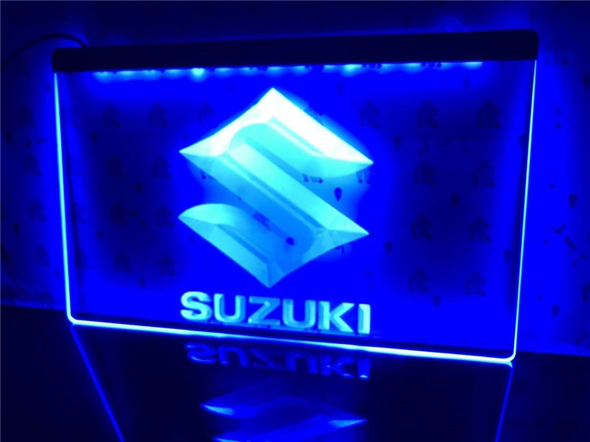 Suzuki service sign logo 3D led Neon Light Sign decor display hangout ...