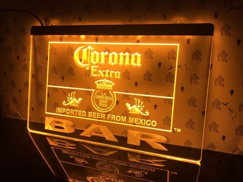 Corona Bar Beer Extra 3D led Neon Light Sign decor mancave display on ...