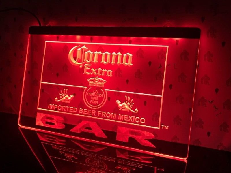 Corona Bar Beer Extra 3D led Neon Light Sign decor mancave display on ...