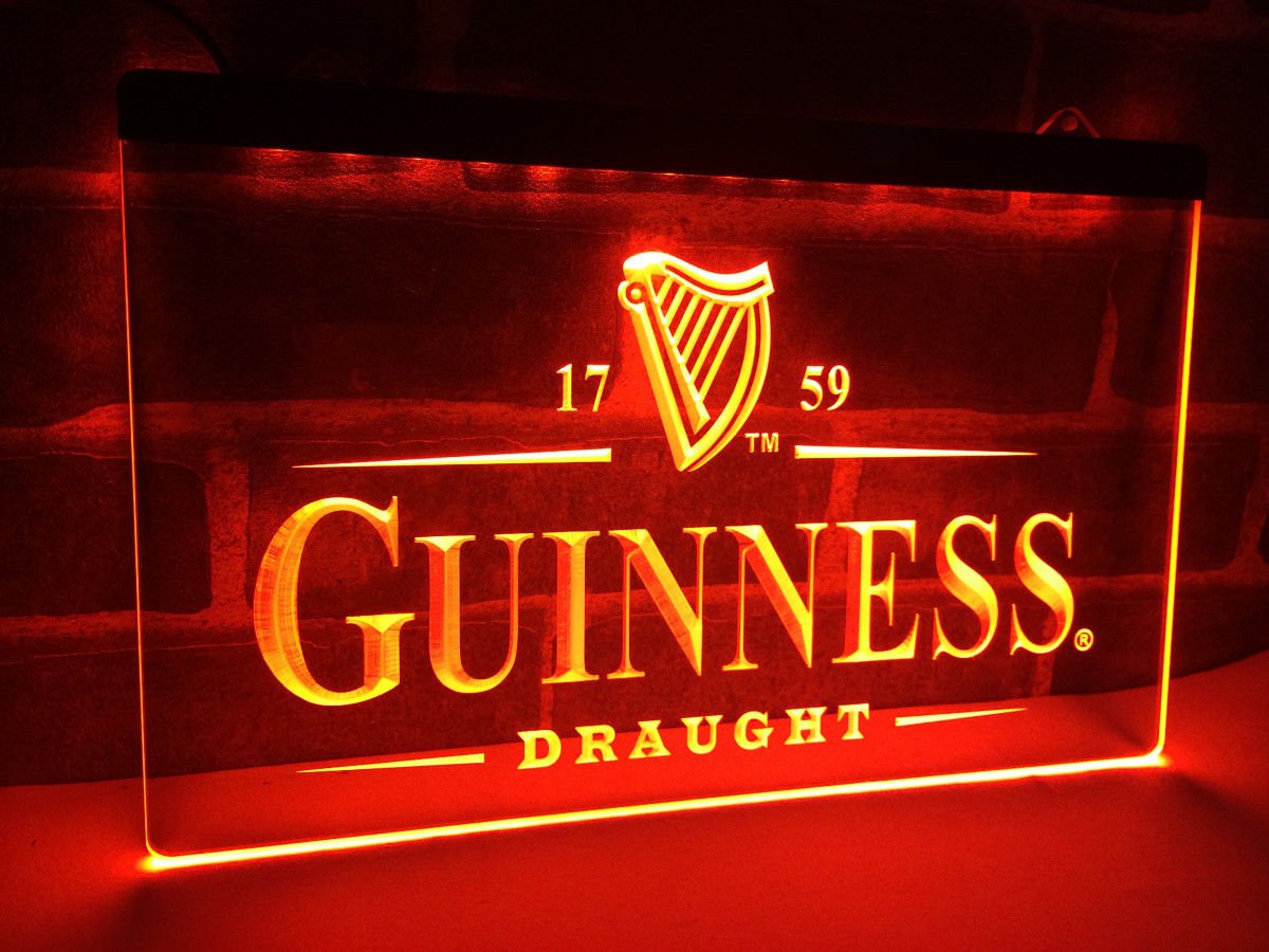 Guinness Vintage Logos Beer Bar club LED Neon Light Sign home decor ...