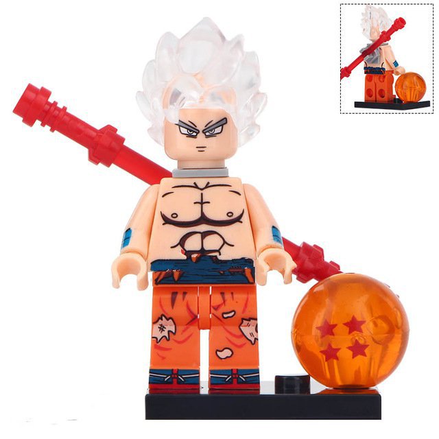 Goku Crystal Hair Dragon Ball Lego Minifigure Toy