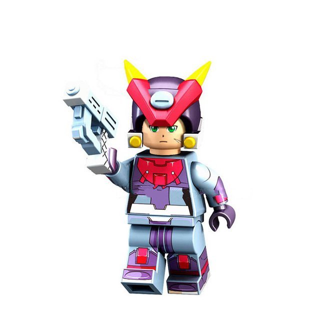 Rockman ZXA Grey Mega Man Lego Minifigure Toy