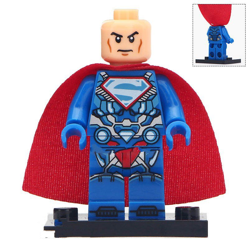 Mix Superman X Lex Luthor Custom Super Hero Lego Minifigure Toy