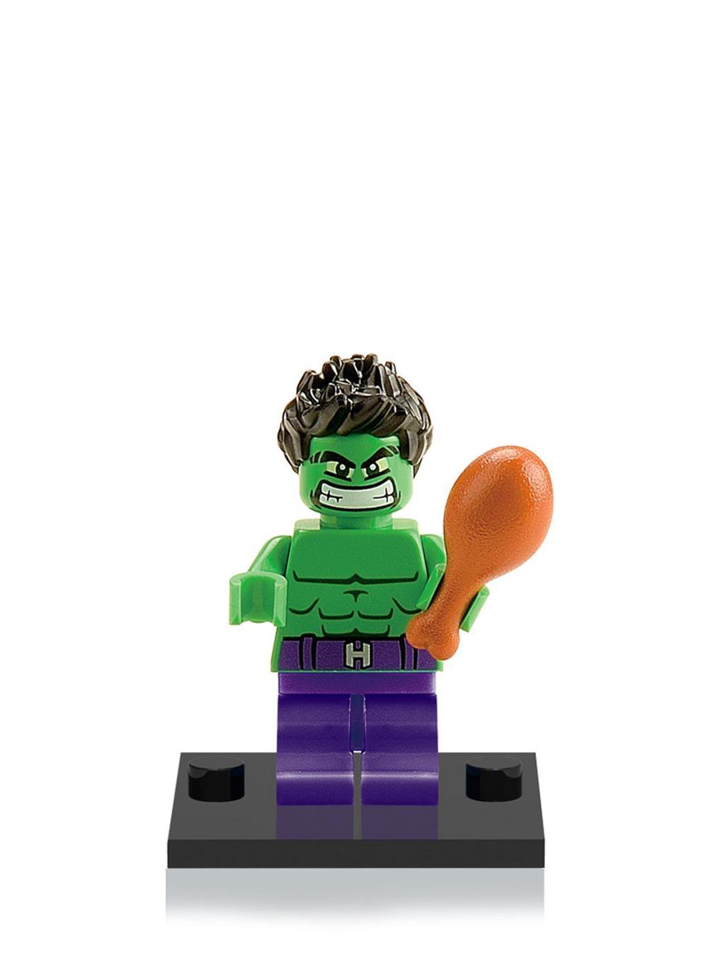 Little Hulk Eats Fried Chicken Custom Super Hero Lego Minifigure Toy