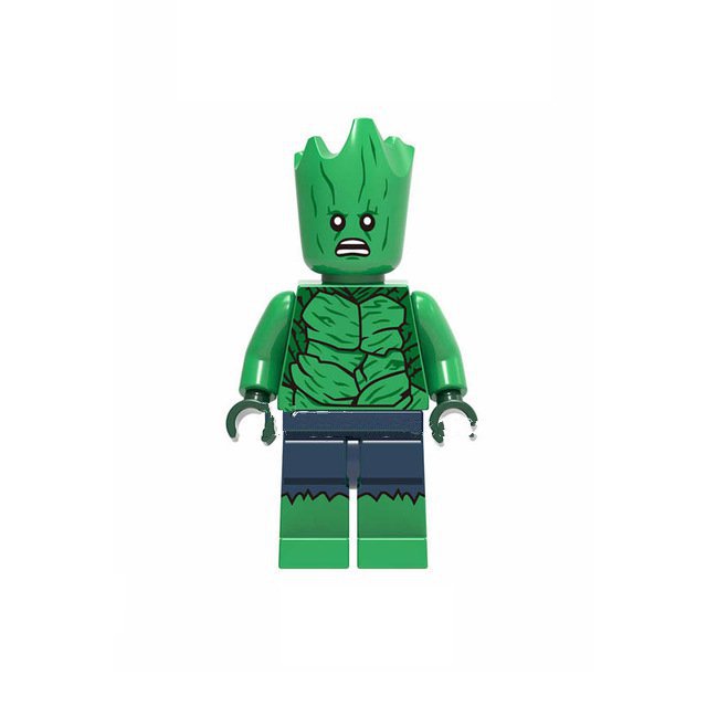 Mix Hulk X Groot Custom Super Hero Lego Minifigure Toy