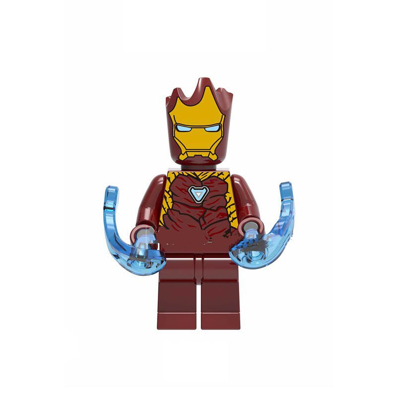 Mix Iron Man X Groot Custom Super Hero Lego Minifigure Toy