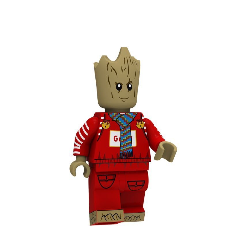 Groot Christmas Custom Super Hero Lego Minifigure Toy