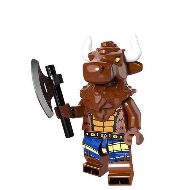 Buffalo Man Animal Custom Funny Lego Minifigure Toy