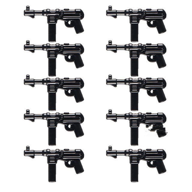 10pcs W-002 World War Heavy Rifle Gun Weapons Lego Minifigure Toy