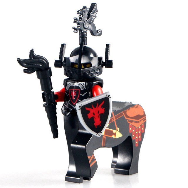 Medieval Castle Red Dragon Knight Lego Minifigure Toy