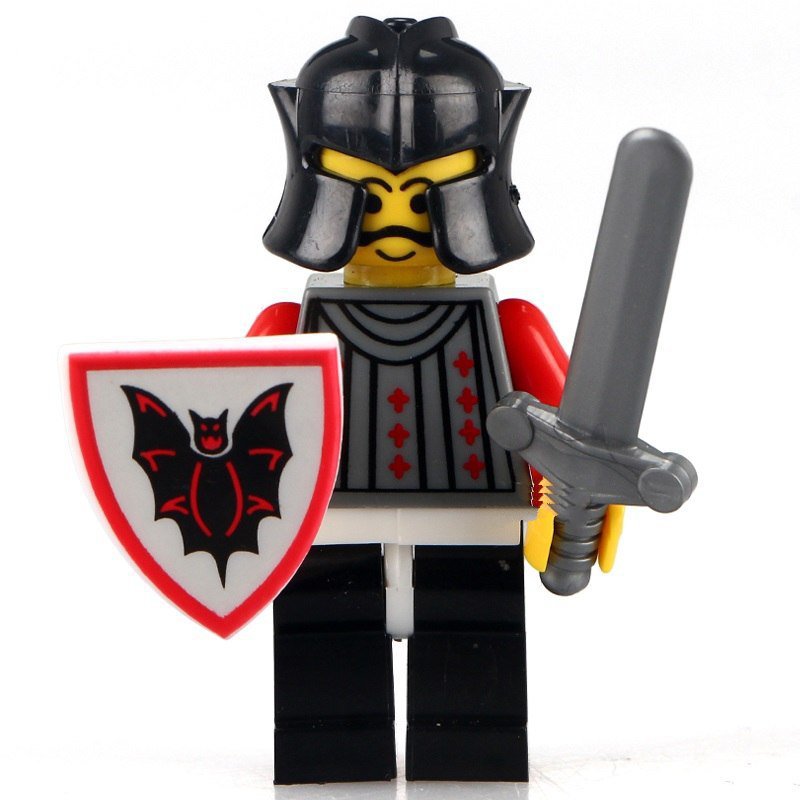 Sword Knights 01 Medieval Bat Shield Lego Minifigure Toy