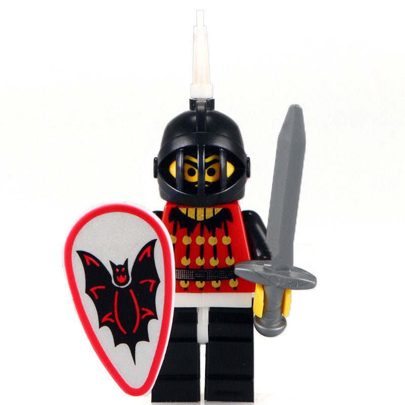 Sword Knights 03 Medieval Bat Shield Lego Minifigure Toy