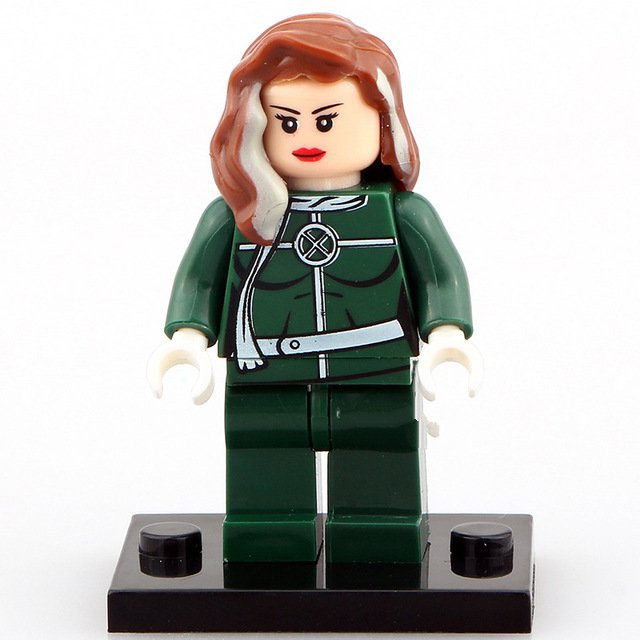 Rogue With Costume Xmen Super Hero Lego Minifigure Toy