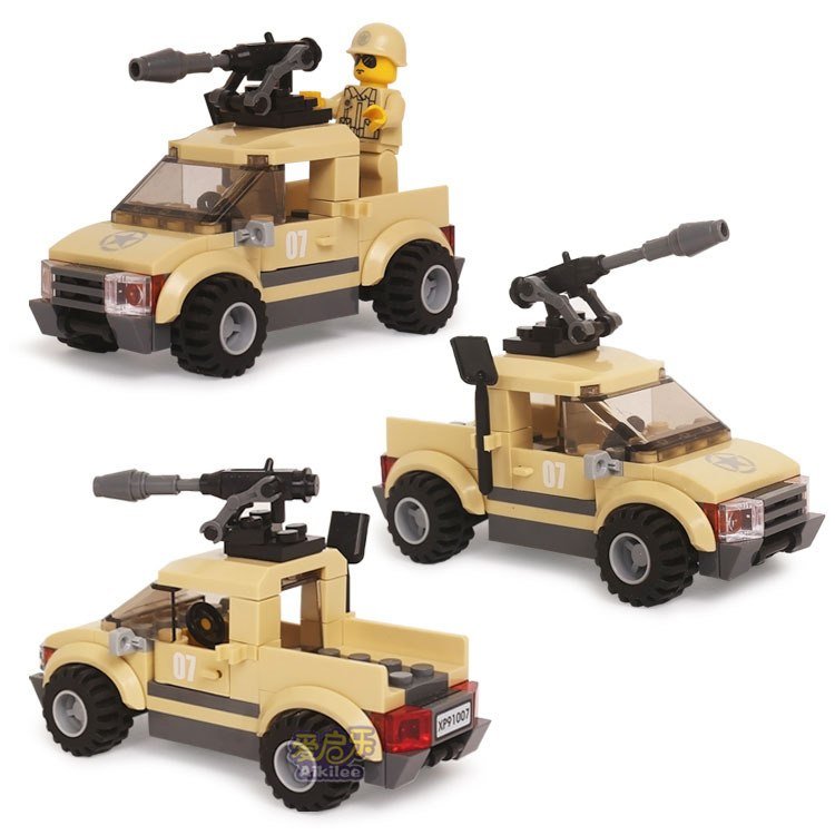 War Car with Missiles 07 COD SWAT WW2 Military Army Lego Minifigure Toys