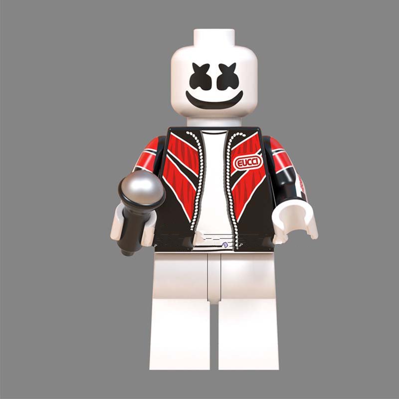 Marshmello with Vest Lego Minifigure Toy