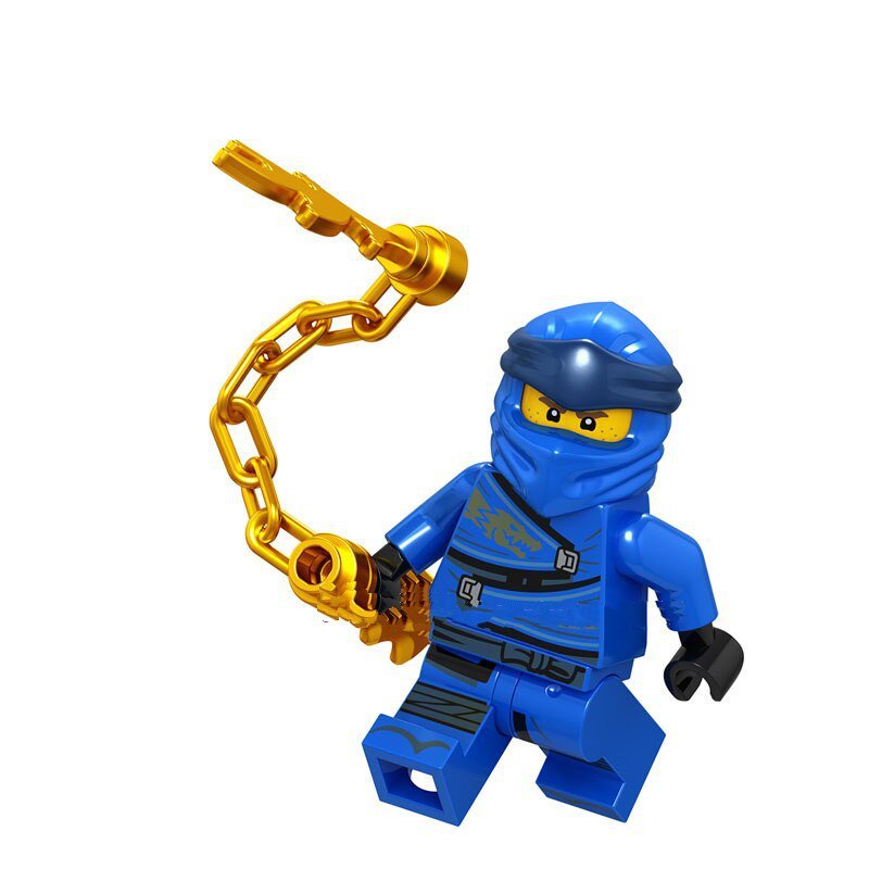 Jay With Chain Weapon Ninjago Super Hero Lego Minifigure Toy