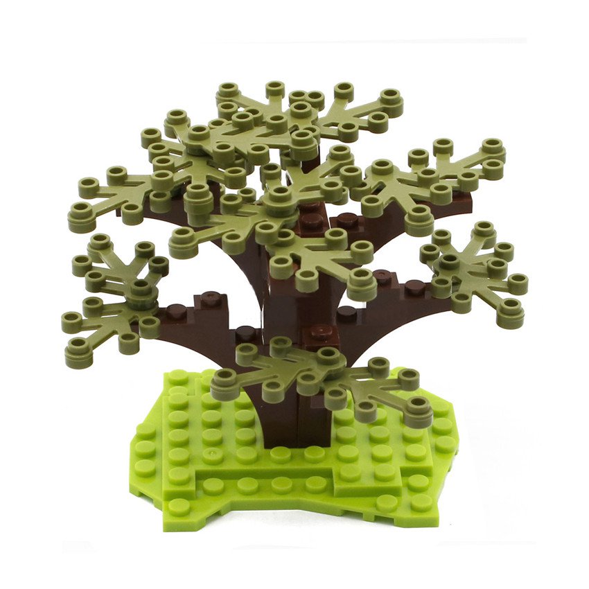 Tree Grey Leaf Trees and Flowers Accessories Lego Minifigure Toys