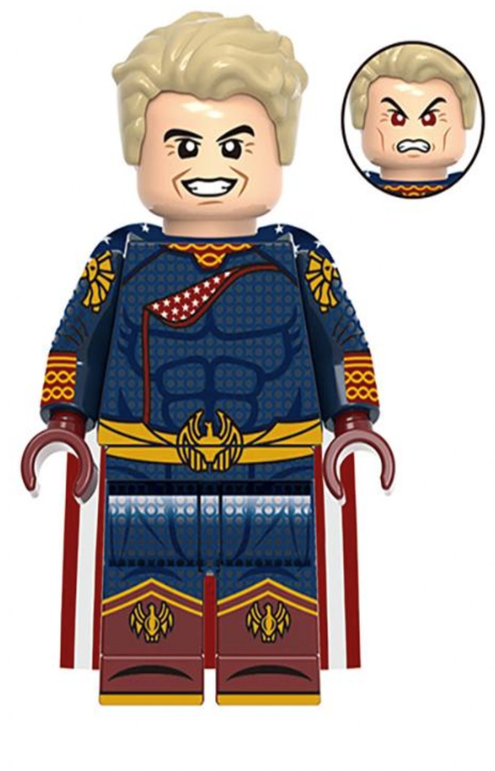 Homelander The Boys Lego Minifigure Block Toy