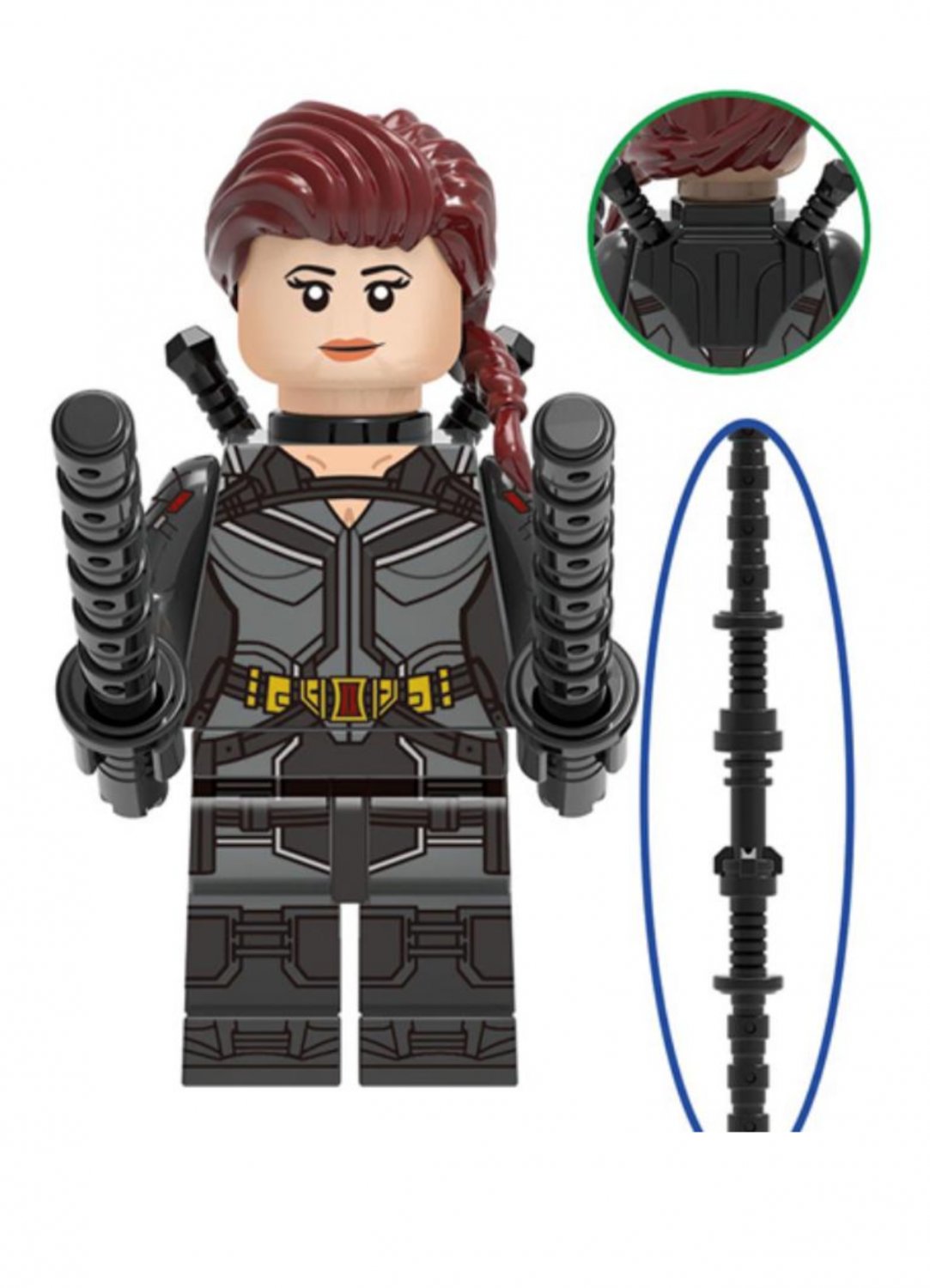 Natasha Romanoff Final Fight in Black Widow Movie Lego Minifigure Toy