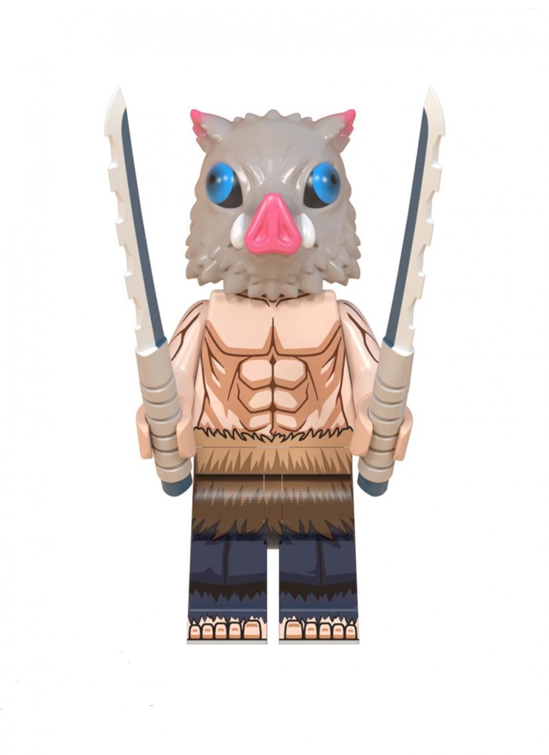 Hashibira Inosuke Lego Minifigure Toy in Demon Slayer Kimetsu no Yaiba