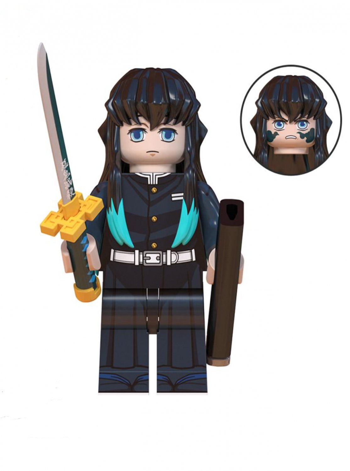 Muichiro Tokito Lego Minifigure Toy in Demon Slayer Kimetsu no Yaiba