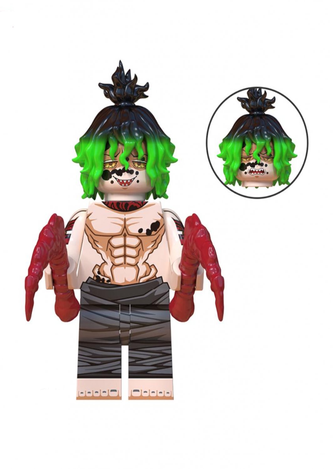 Gyutaro Lego Minifigure Toy in Demon Slayer Kimetsu no Yaiba