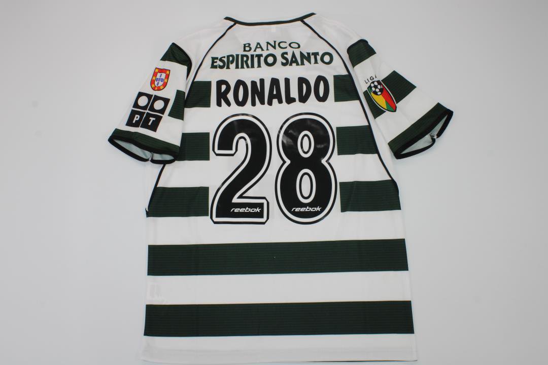 Sporting lisbon jersey shirt 2003 2004 cristiano ronaldo sporting cp ...