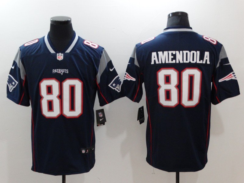 New Patriots 80# Danny Amendola navy Stitched Jersey