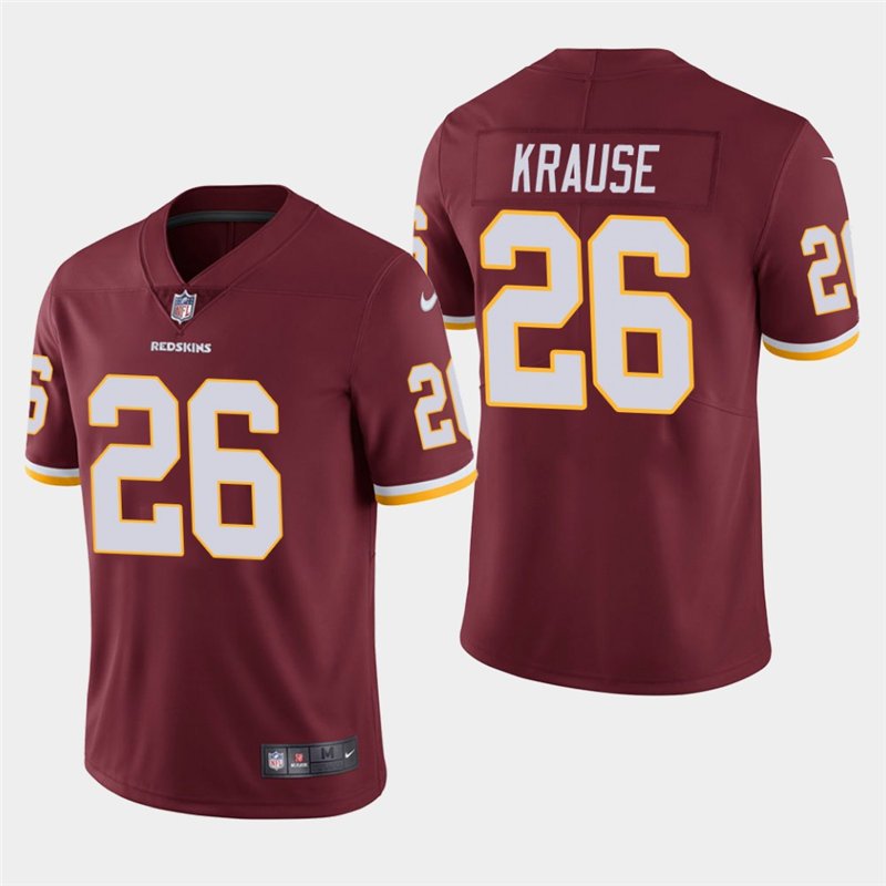 Men's Redskins Paul Krause Burgundy Stitched Limited Retired Player Jersey