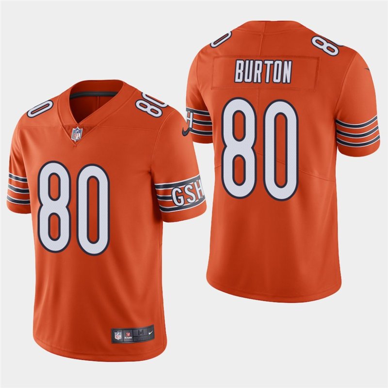 Chicago Bears #80 Trey Burton Orange Stitched Limited Jersey