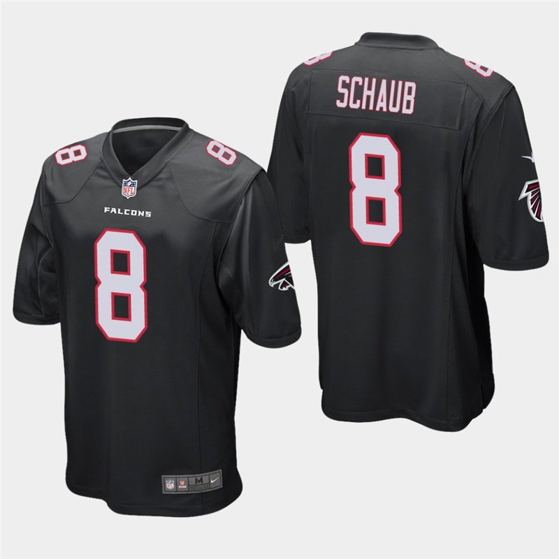 Atlanta Falcons #8 Matt Schaub Black Stitched Game Jersey