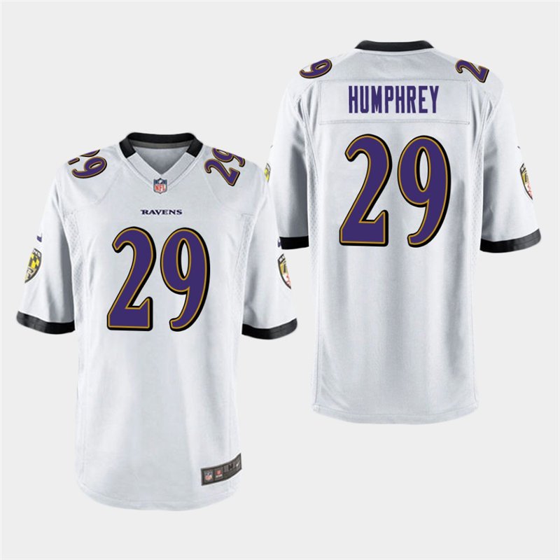 Baltimore Ravens #29 Marlon Humphrey White Stitched Game Jersey