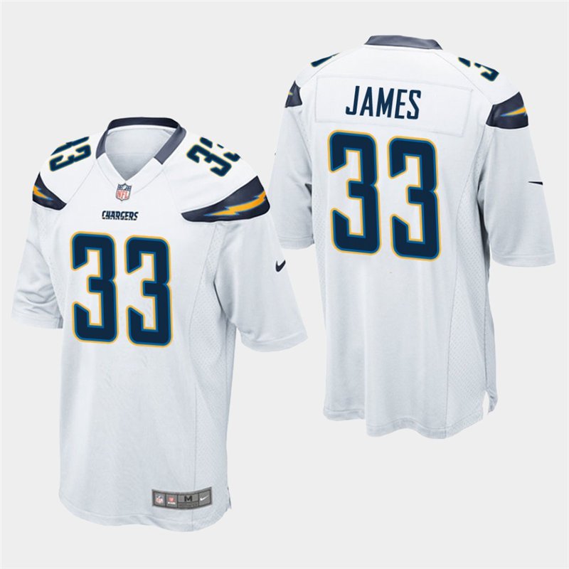 Los Angeles Chargers #33 Derwin James White Stitched Game Jersey