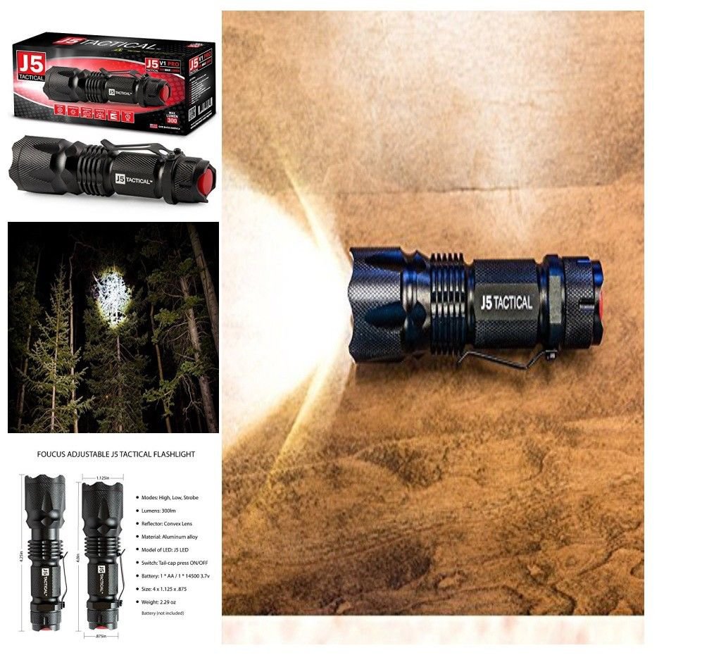 PROFESSIONAL J5 Tactical V1 Pro Flashlight Original Ultra Bright High ...