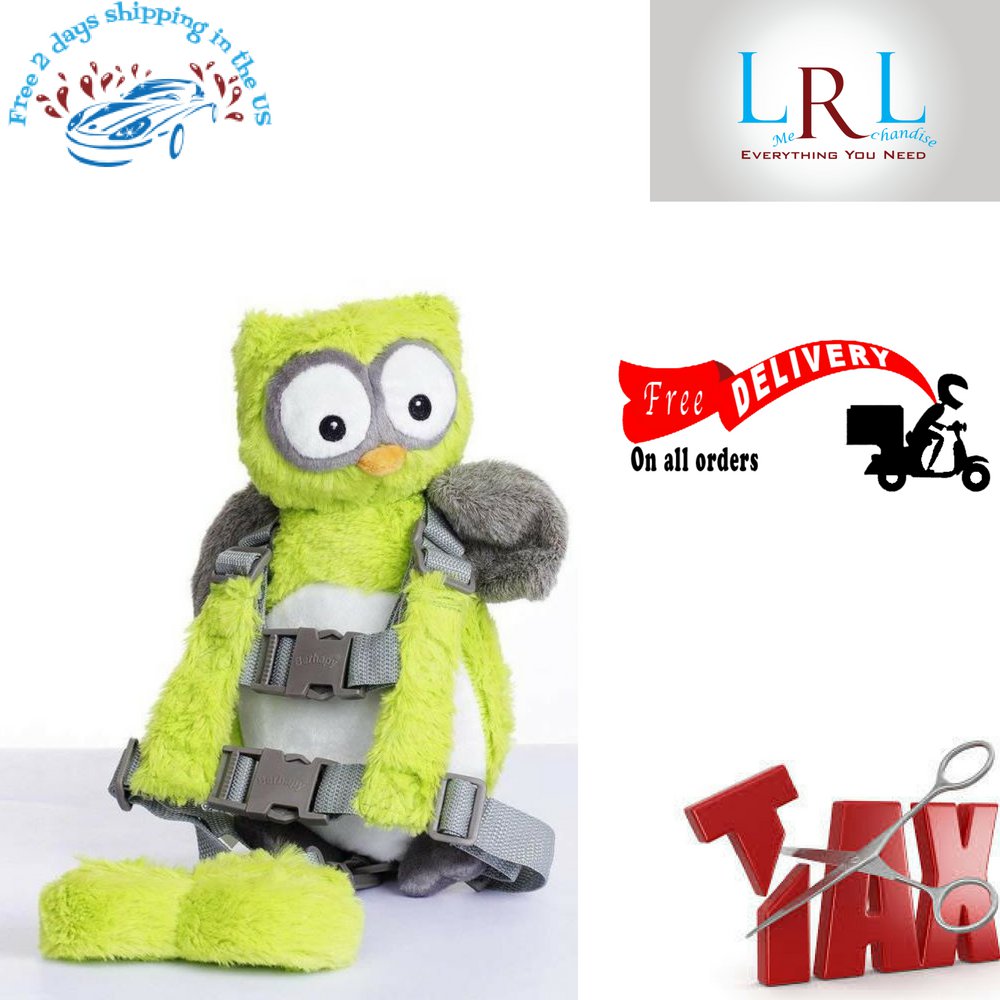 2 in 1 Owl Toddler Safety Harness Backpack Children's Walking Leash ...