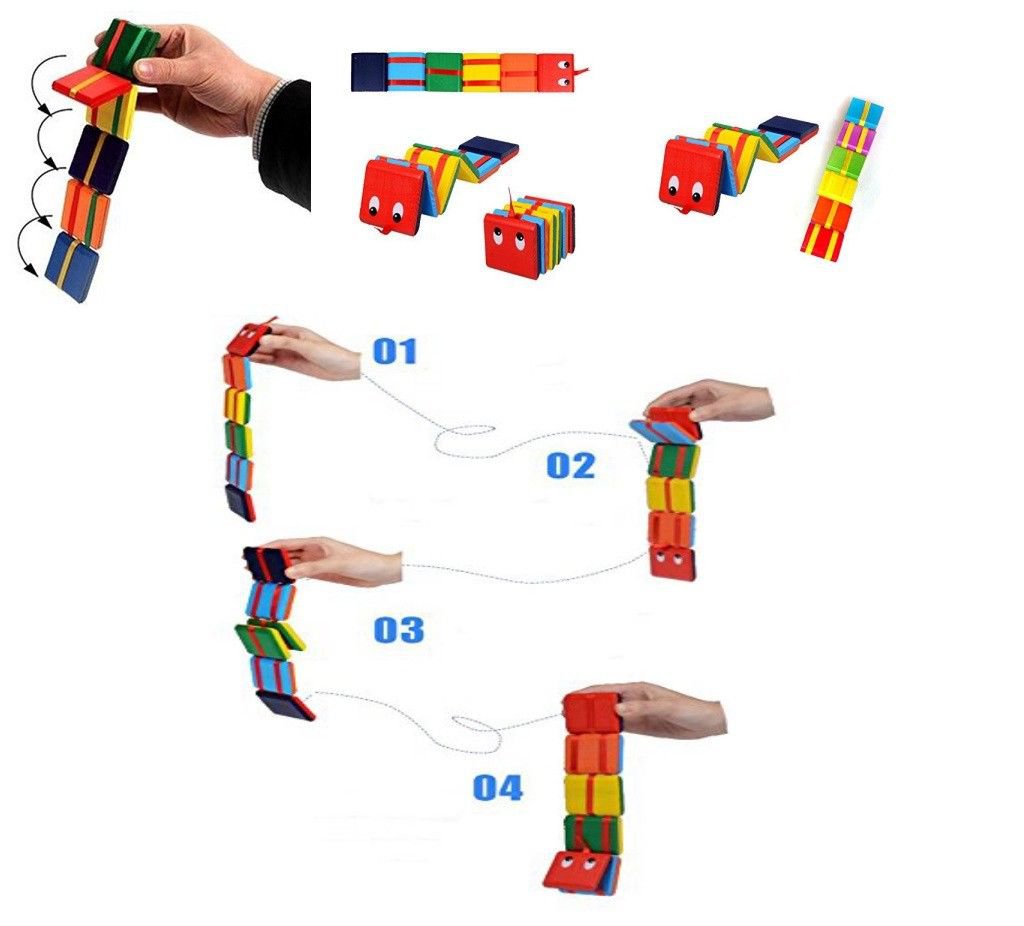 2PCS Colorful Wooden Jacob's Ladder Classic Style Perfect Developer Toy ...