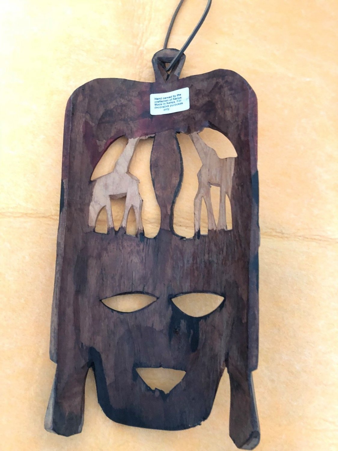 GIRAFFES- JUNGEL-AFRICAN MASK-WOOD-HAND CRAFTED & PAINTED-ARTISTIC ...