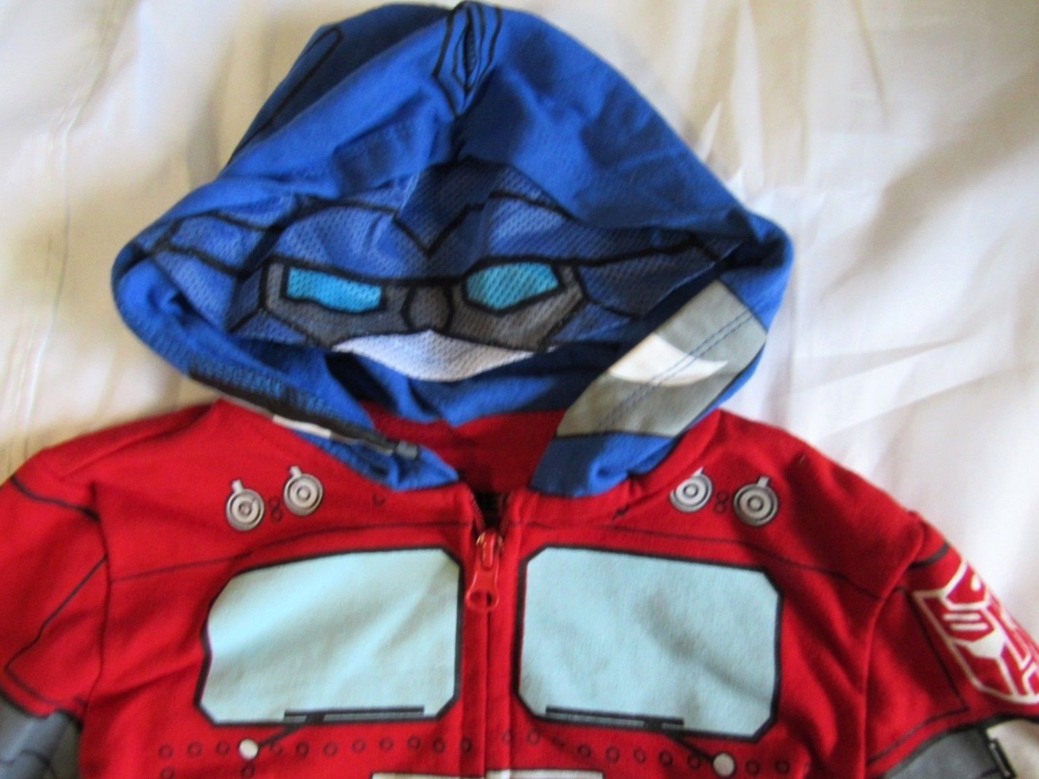 Transformers Optimus Prime Hooded Jacket Boys Red Blue 2 Toddler