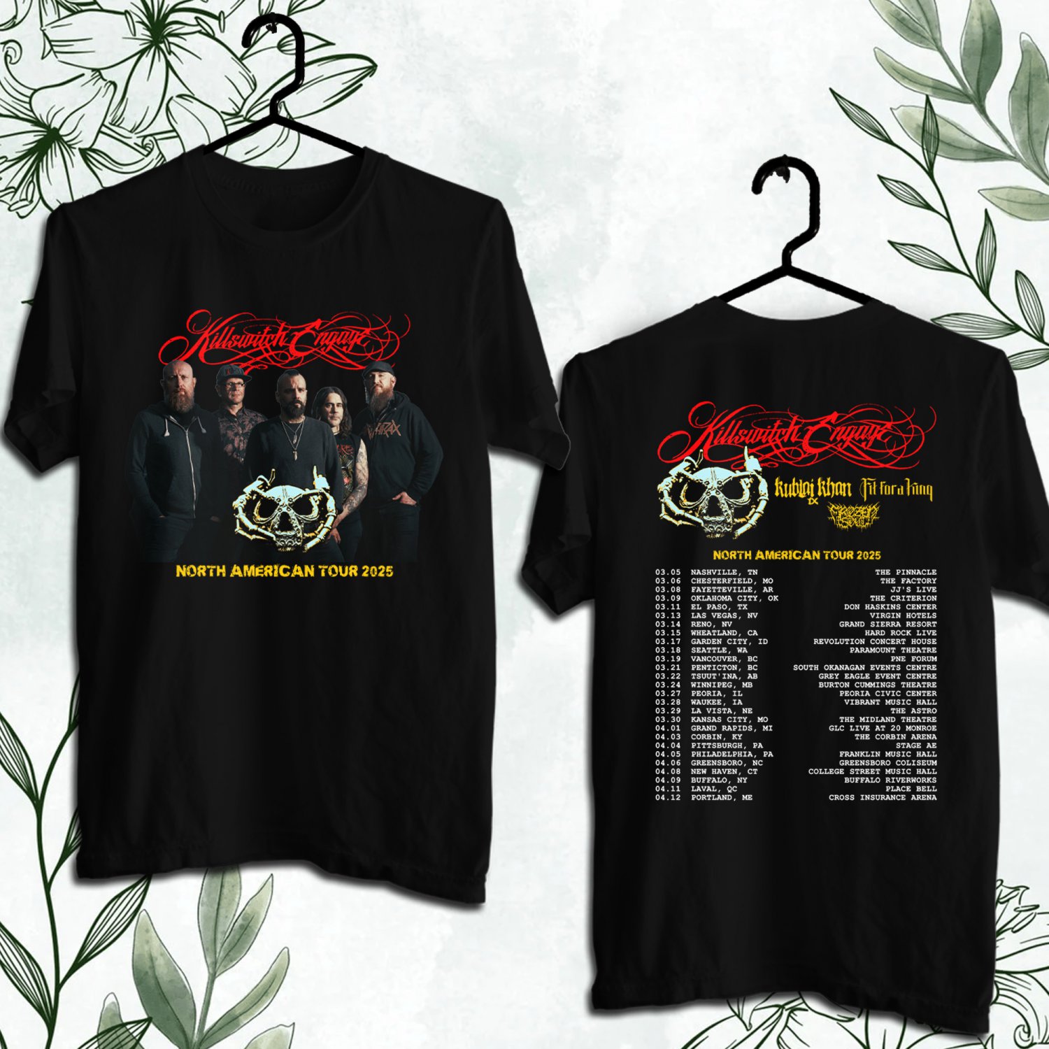 KILLSWITCH ENGAGE AMERICAN TOUR 2025. KILLSWITCH ENGAGE. KUBLAI KHAN ...