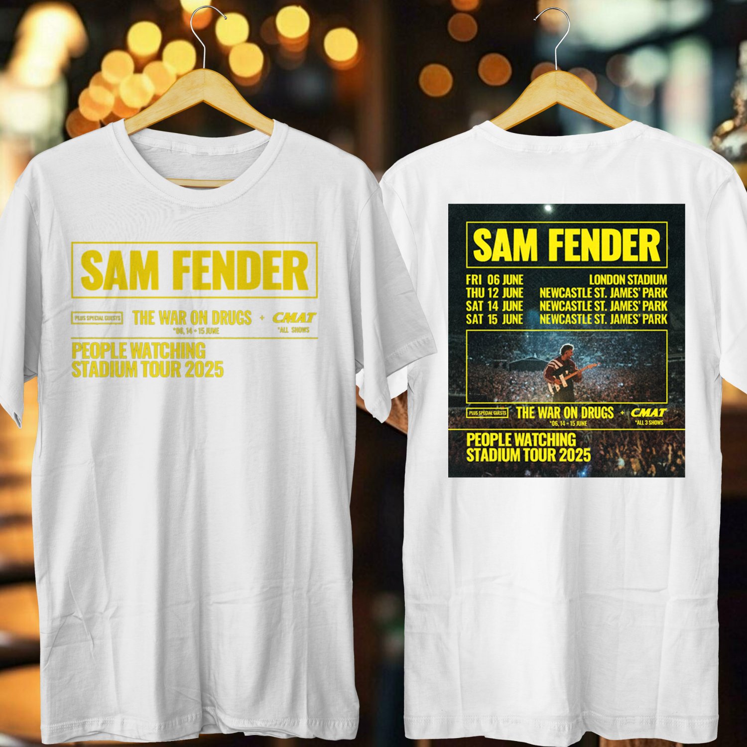 SAM FENDER PEOPLE WATCHING STADIUM U.KINGDOM TOUR 2025. SAM FENDERI ...