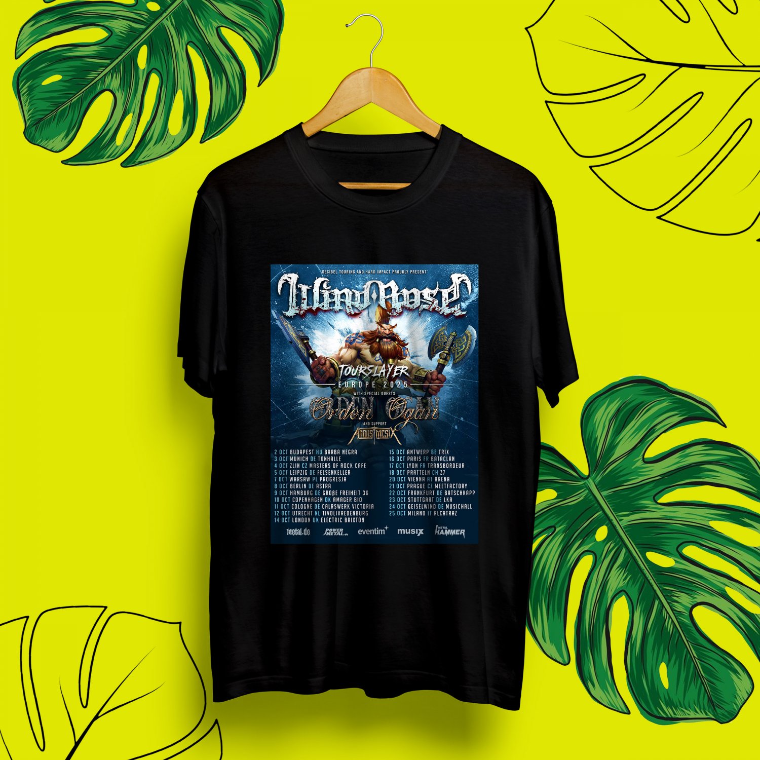 WINDROSE TOURSLAYER EUROPE UK TOUR DATE 2025. WINDROSE BAND. UNISEX ...