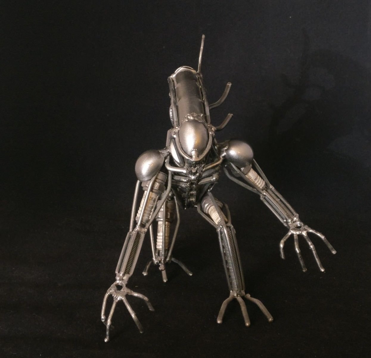 Alien Metal Weld Sculpture 8.5" Figurine Display - Scrap Metal ...