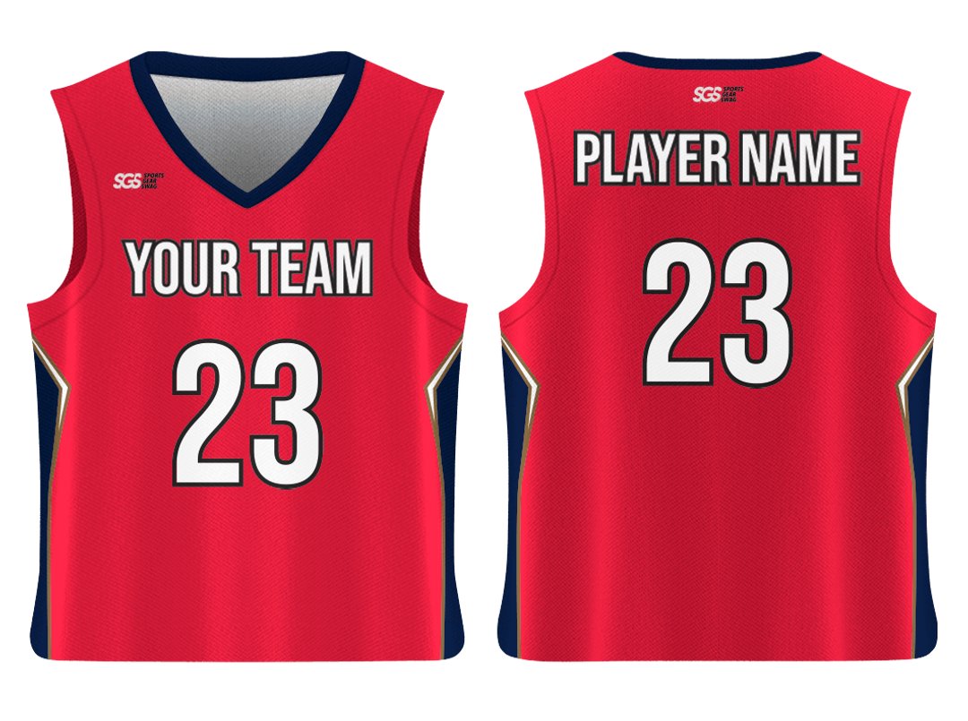 Custom Modern Bright Red Adult Youth Unisex Basketball Jersey ...