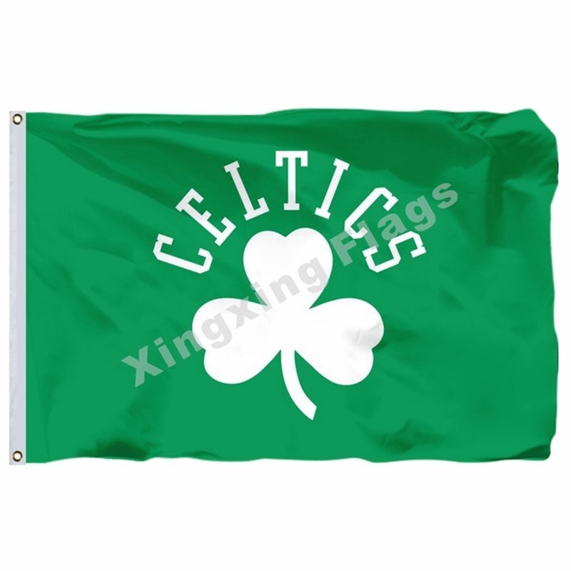 NBA Boston Celtics Flag 3FT x5 FT 150X90CM Banner 100D Polyester NBA flag